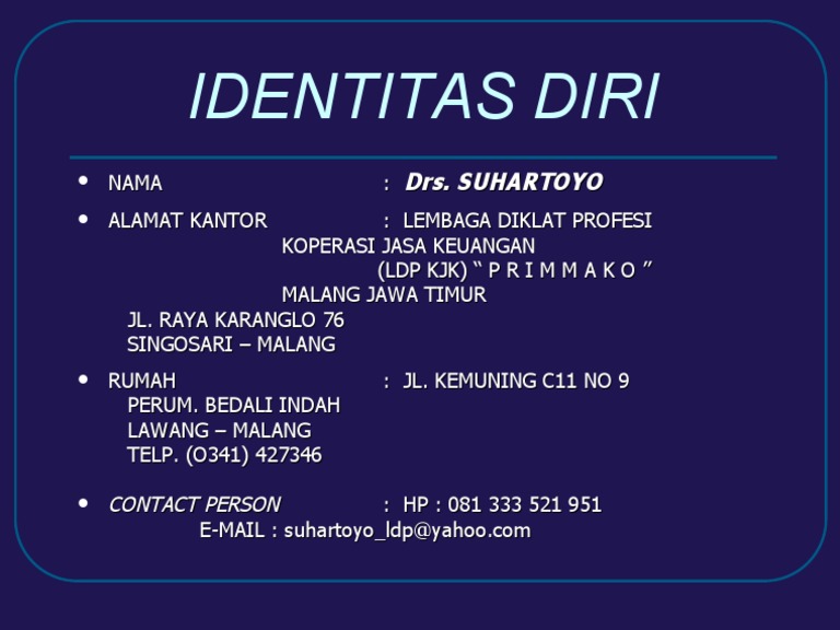 Identitas Diri Ok | PDF