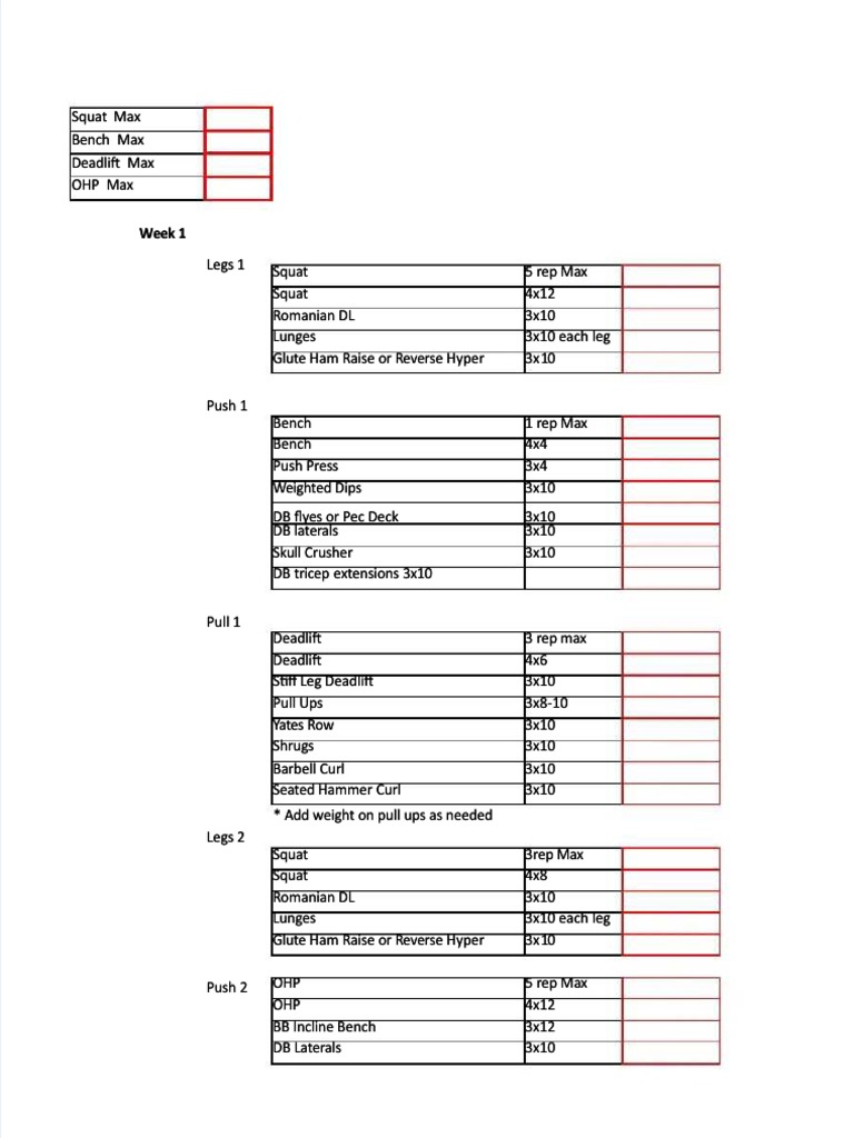 David Laid Dup Program Copy 2 | PDF | Human Body Weight | Games Of ...