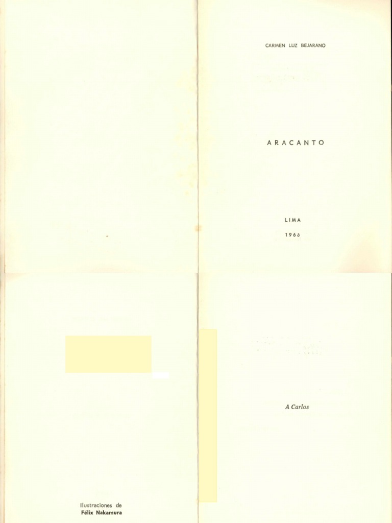 Aracanto - Carmen Luz Bejarano | PDF
