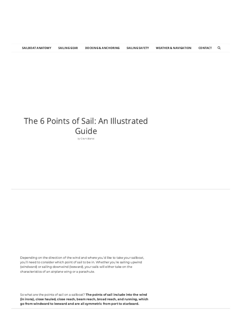 The 6 Points of Sail - An Illustrated Guide - Nomadic Sailing | PDF ...