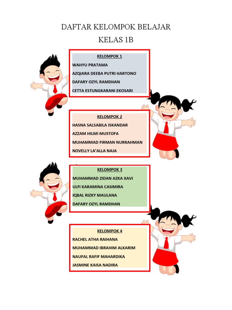 Daftar Kelompok Belajar | PDF