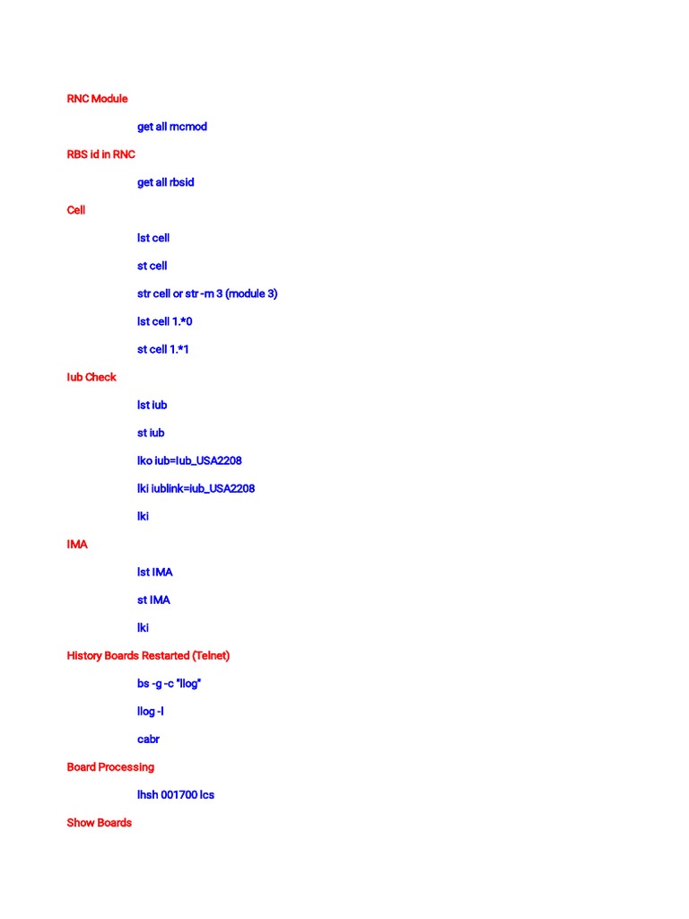 Moshell Command 5652dcda06743 | PDF | Information Age | Data Transmission