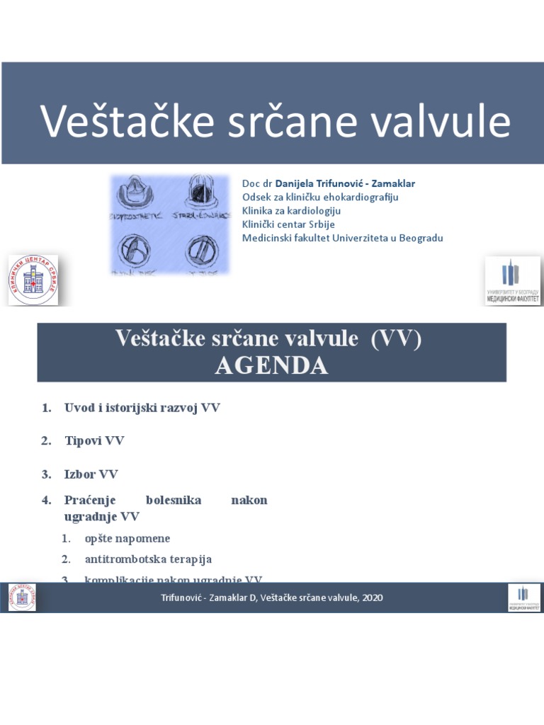 Vestacke Srcane Valvule | PDF
