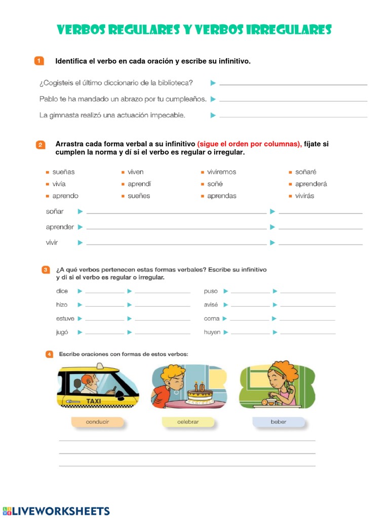 Verbos Regulares E Irregulares Pdf