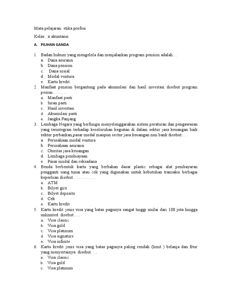 Uas Etika Profesi | PDF | Bisnis