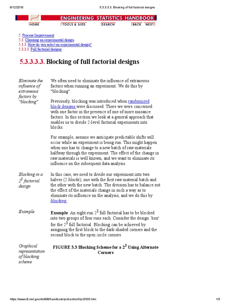 Blocking in Full Factorial Designs | PDF | Experiment | Design Of ...