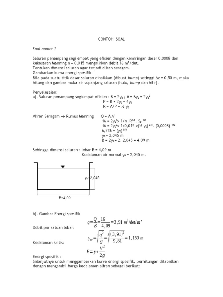 Contoh Soal Mekanika Fluida | PDF