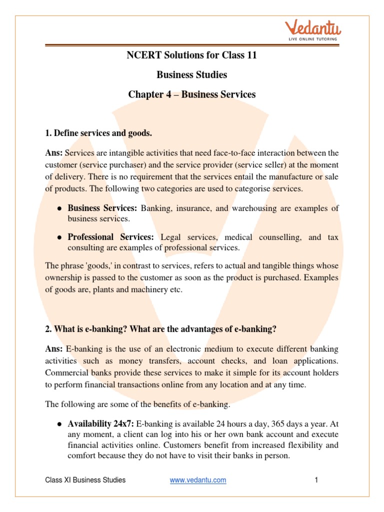 Class 11 Business Studies - Chapter 4 | PDF | Cheque | Banks