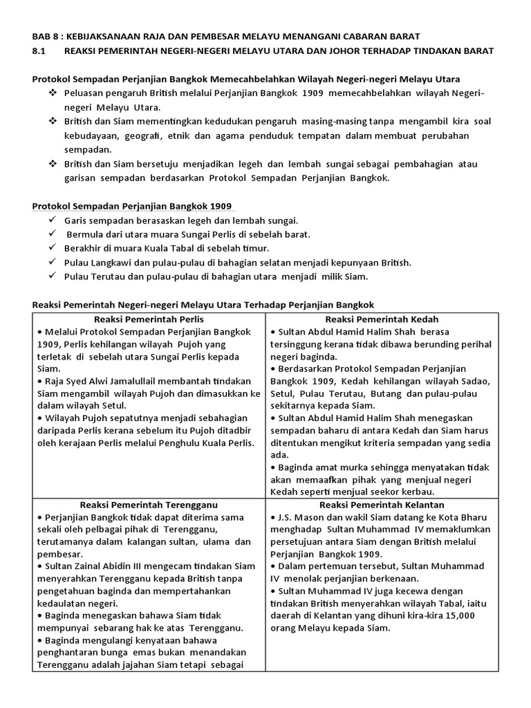 Nota Bab 8 (8.1-8.4) Ting 3 | PDF