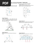 Chapter 5 - Sample Problems (Truss Analysis) | PDF | Truss | Triangle