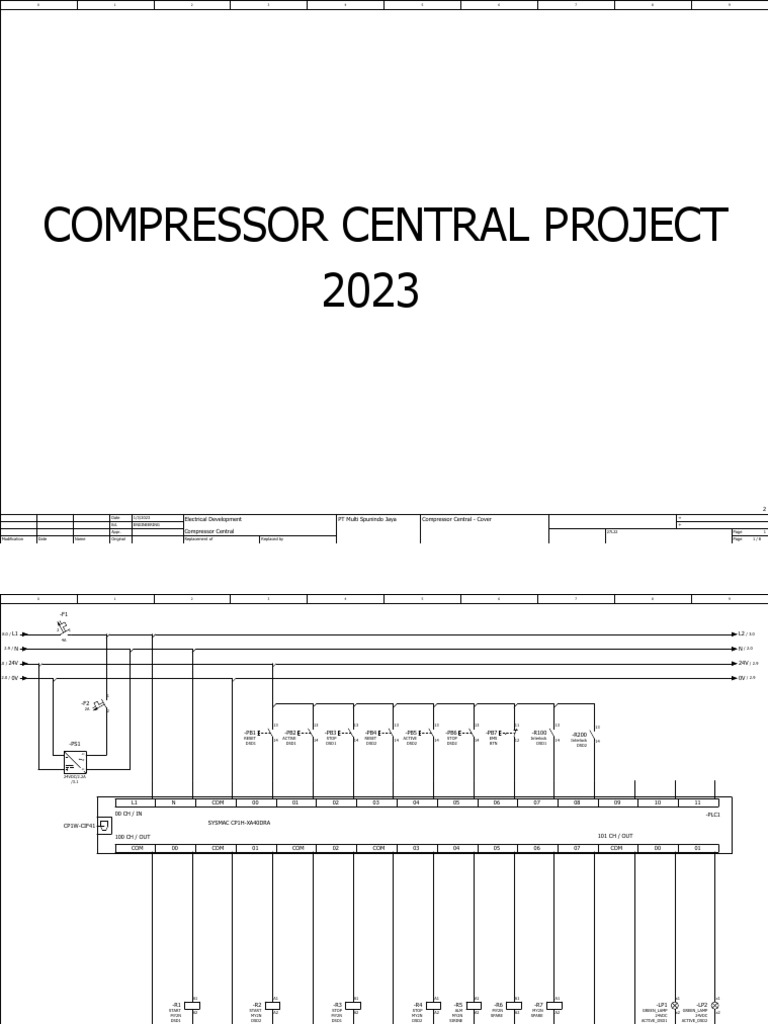 WIRING COMPRESSOR CENTRAL - Upd - 1 | PDF | Manufactured Goods | Equipment