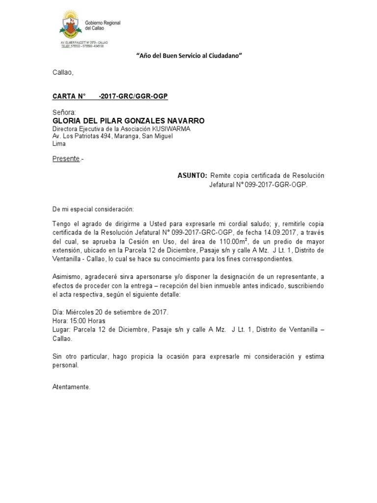 CARTAS PARA NOTIFICAR RESOLUCIONES | PDF