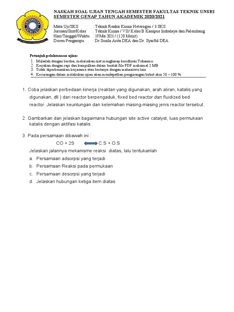 UAS Genap 2021-2022 Kelas A 20 Mei2022 | PDF