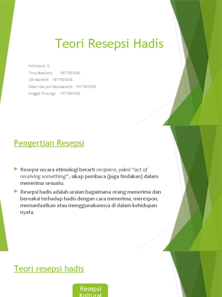 Teori Resepsi Hadis | PDF