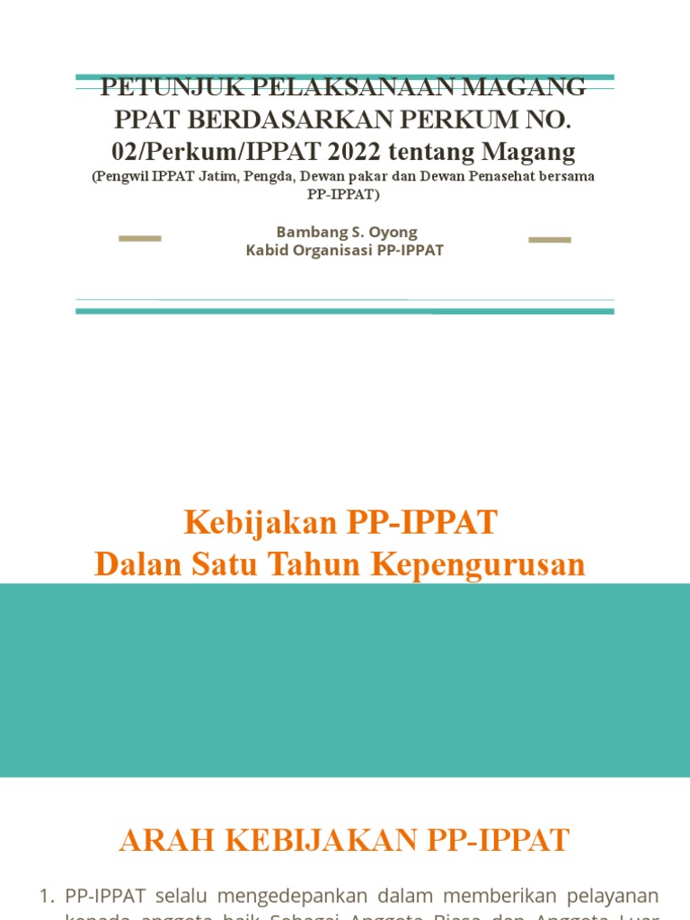 Mengenai Magang PPAT Dikantor PPAT Penerima Magang | PDF