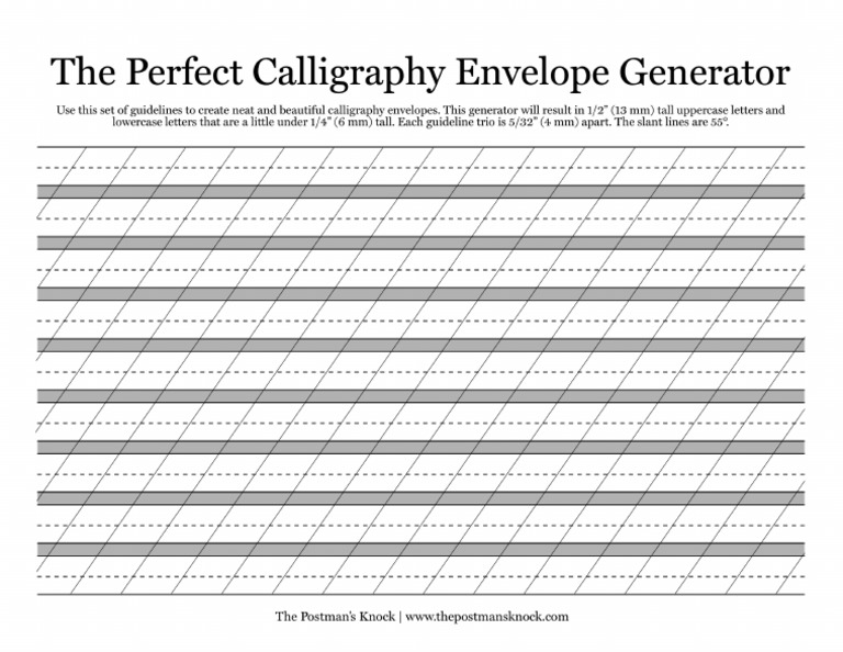 Perfect Calligraphy Envelope Generator | PDF