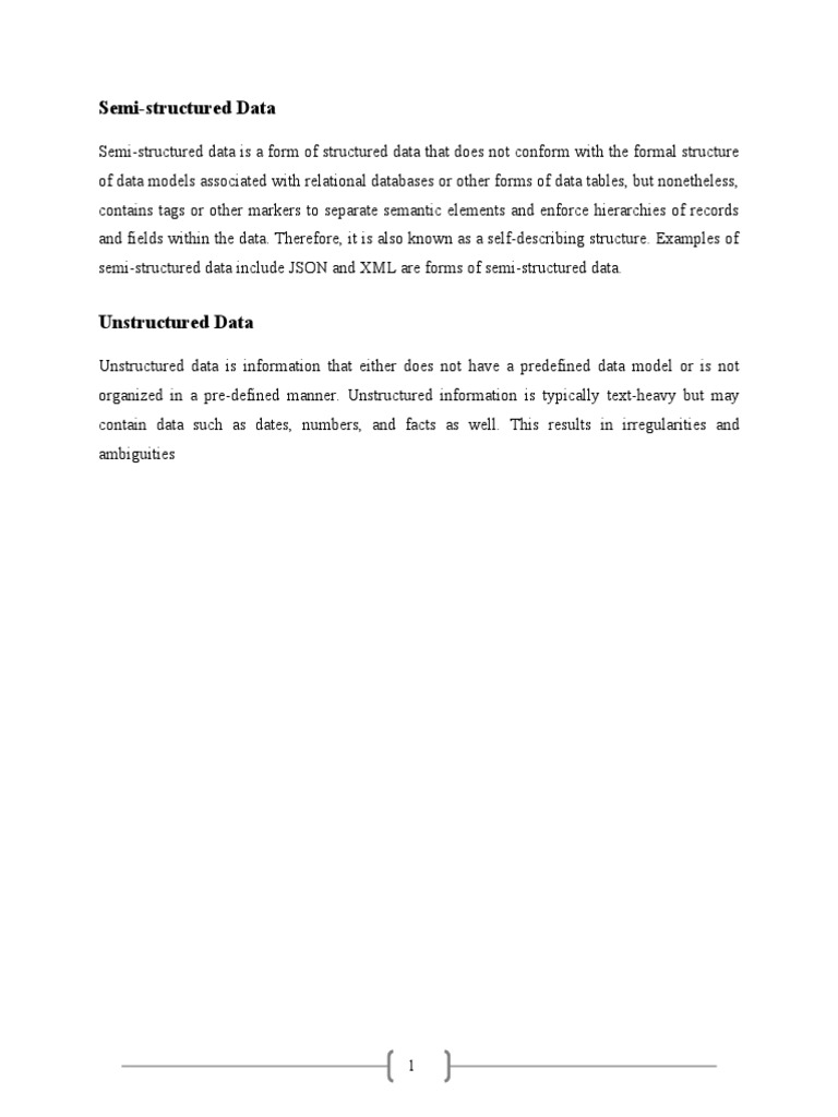 Semi-Structured Data | PDF