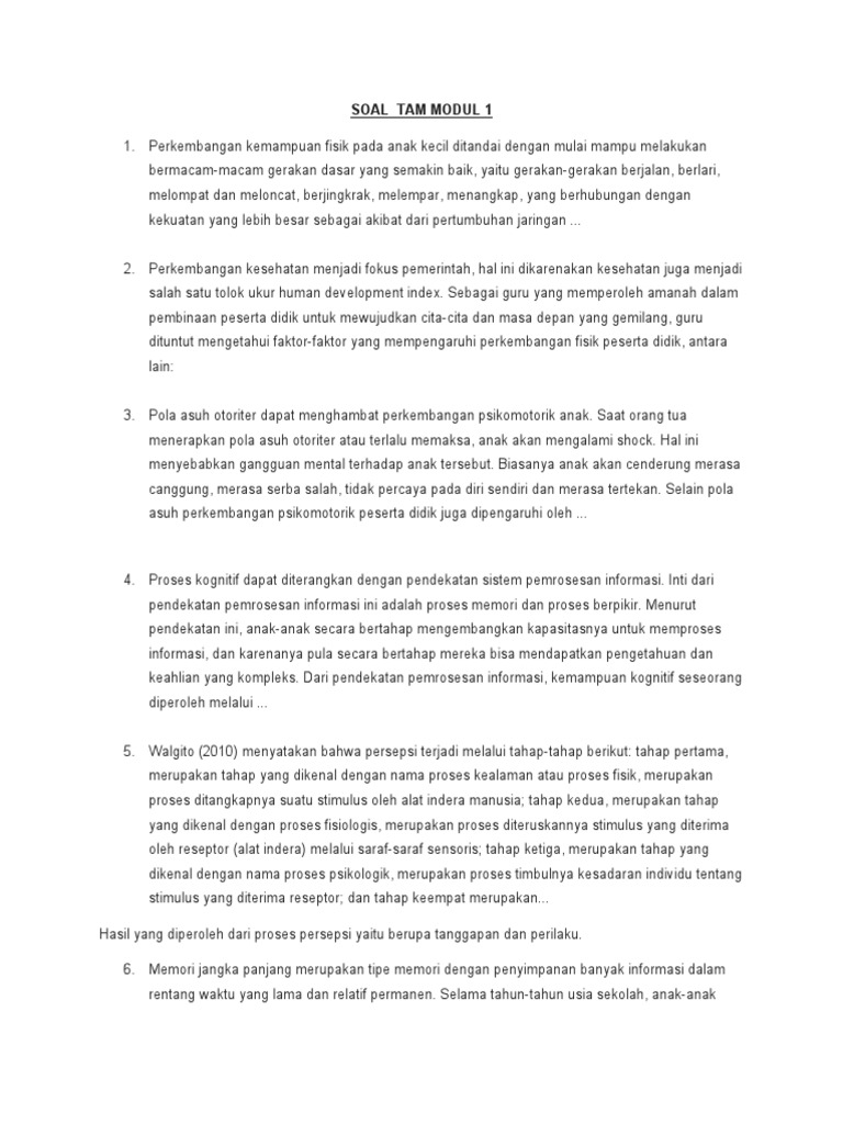 Soal Tam Modul 1 & 2 | PDF