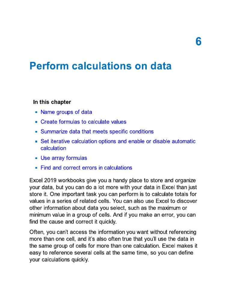 II.1. Excel Module 1 | PDF