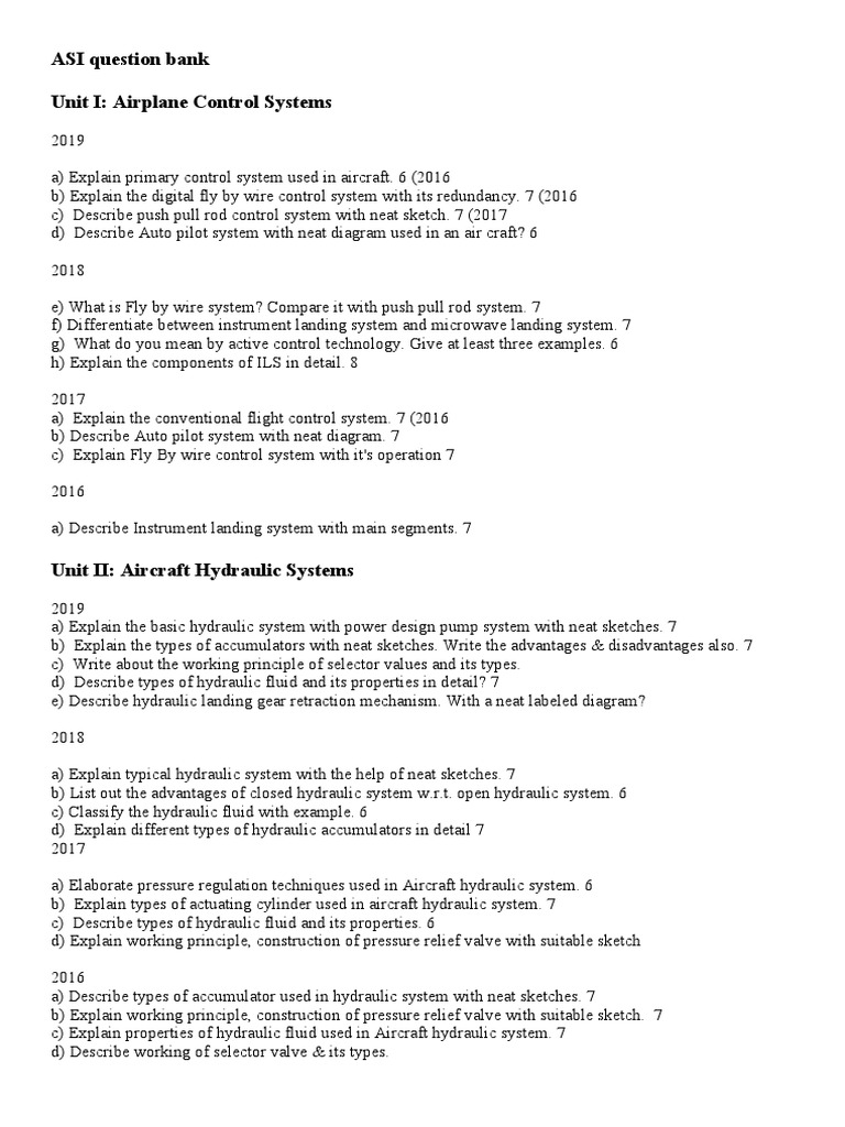 ASI Question Bank | Download Free PDF | Firefighting | Aerospace