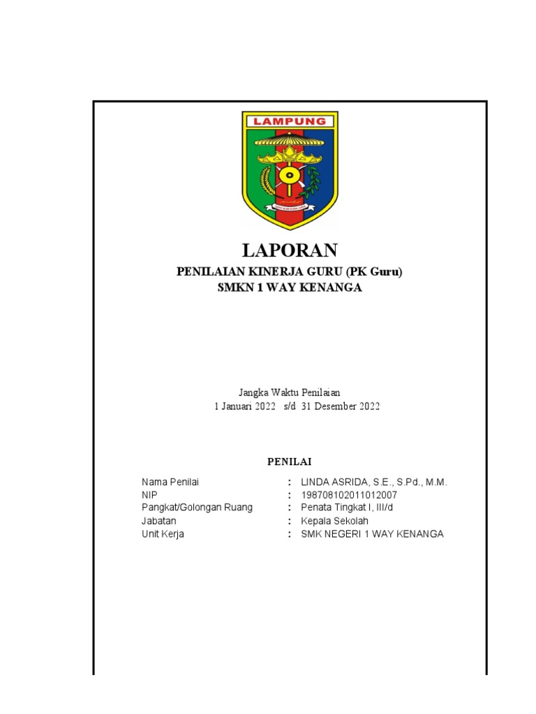 Rekapitulasi Nilai PK Guru | PDF