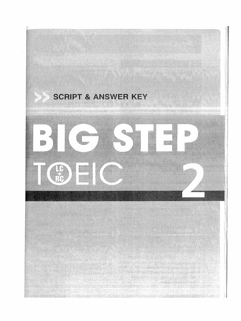 Answer Key Big Step 2 | PDF