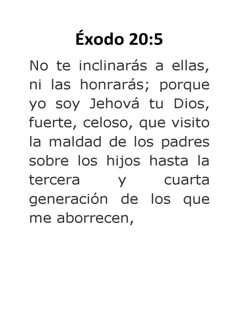 Éxodo 20 5 | PDF