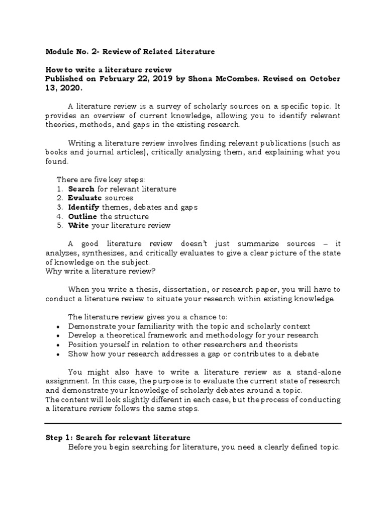 Review of RRL2 | Download Free PDF | Citation | Apa Style