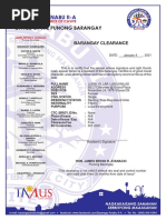 Barangay Clearance Sample | PDF | Taxes | Philippines