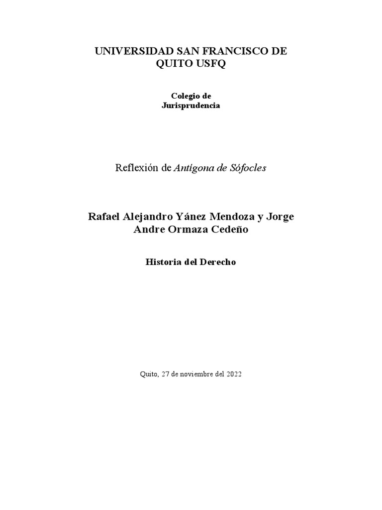 Antigona de Sofocles | PDF | Filosofía