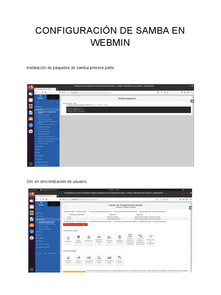 Samba en Webmin | PDF