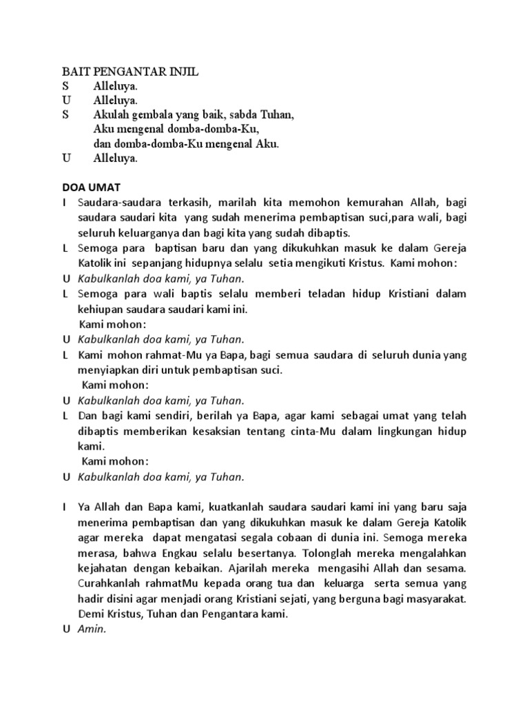 Bait Pengantar Injil | PDF