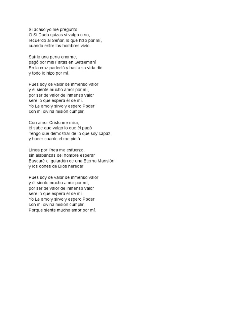 Soy de Inmenso Valor MJ | PDF