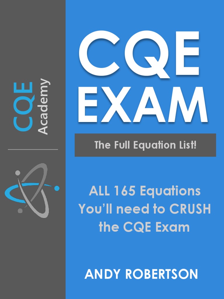 CQE Academy Equation Cheat Sheet - D | PDF | Sample Size Determination ...