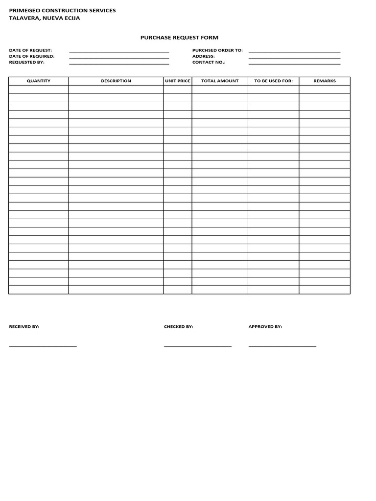 Purchase-Order-Form Sample | PDF