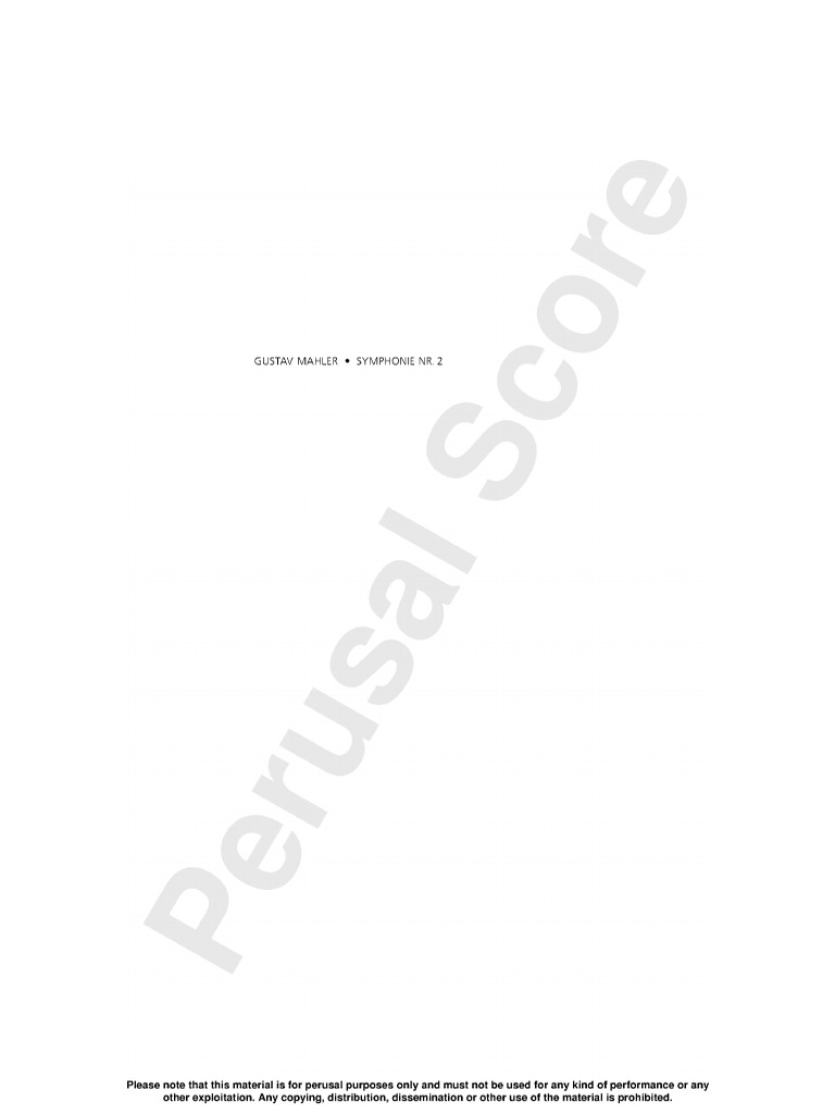 Gustav Mahler - Symphony No. 2 (Universal Edition) | PDF
