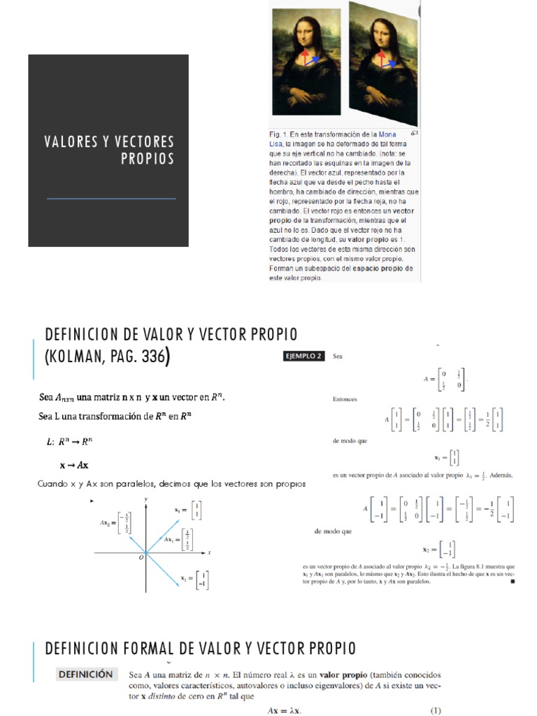 Conceptos y aplicaciones de valores y vectores propios | PDF