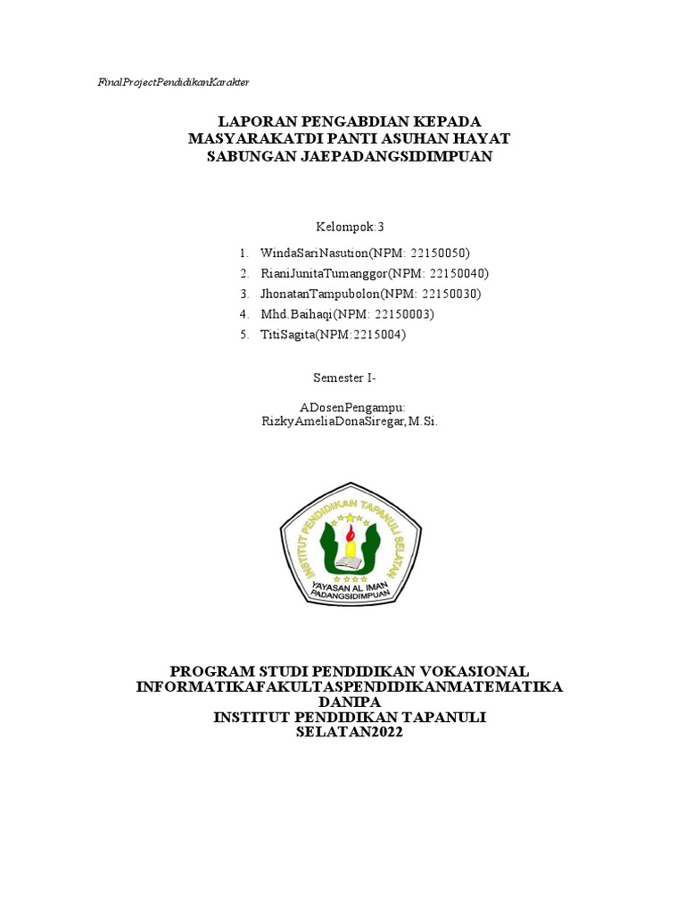 Laporan Final Project Kelompok 3 | PDF