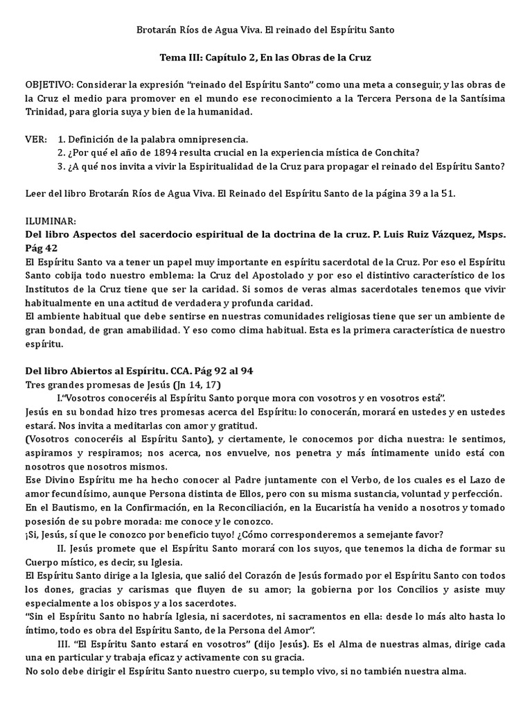 Tema III | PDF | espíritu Santo | Amor