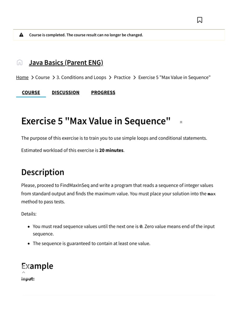 Exercise 5 - Max Value in Sequence - Practice - JB - ENG Courseware ...