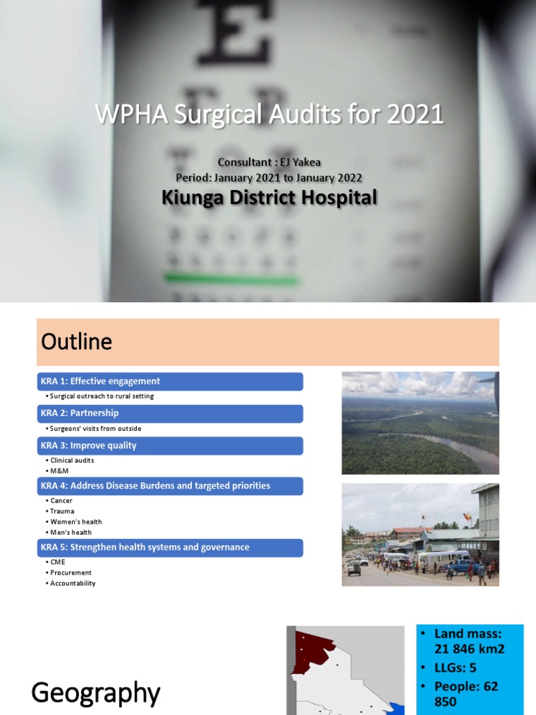 KIUNGA DISTRICT HOSPITAL Surgical Audits For 2021 (WPHA) | PDF ...