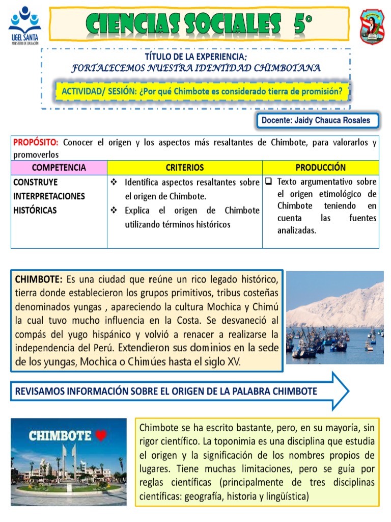 Actividad 1CCSS 5° Tierra de Promisión | PDF | Palabra | Lingüística