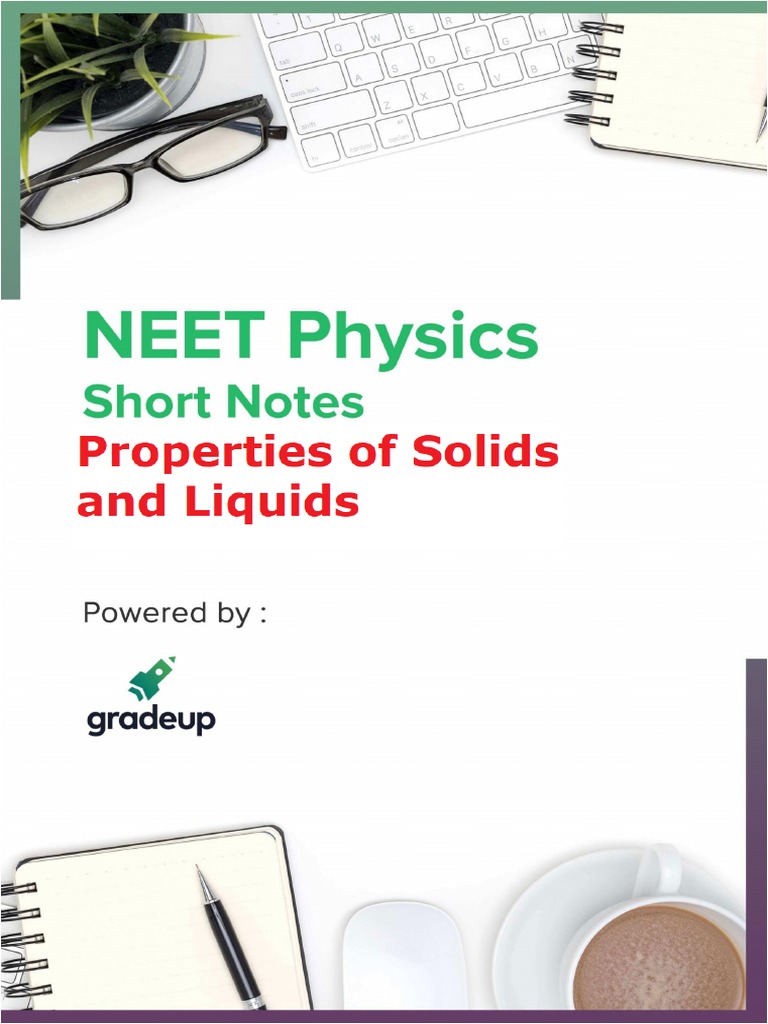 Properties of Solids and Liquids Notes Iit Jee - PDF 47 | Download Free ...