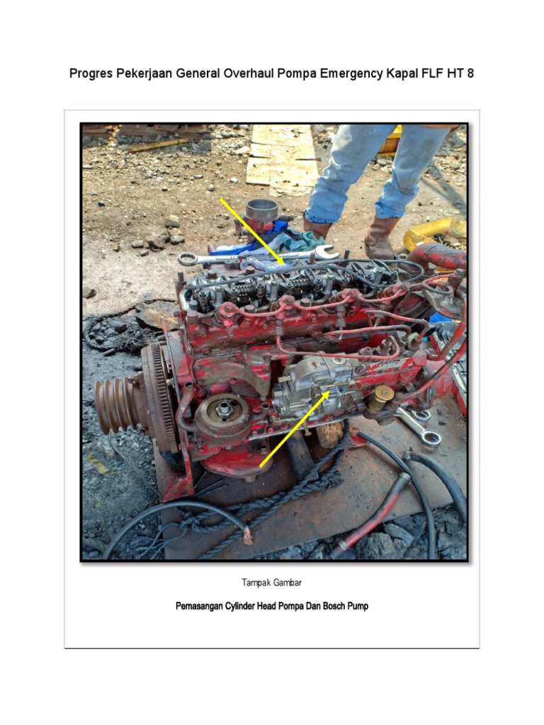 Progres Pekerjaan General Overhaul Pompa Emergency Kapal | PDF