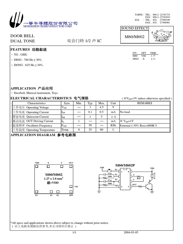 Datasheet - HK m602 685384 | PDF | Physical Quantities | Manufactured Goods