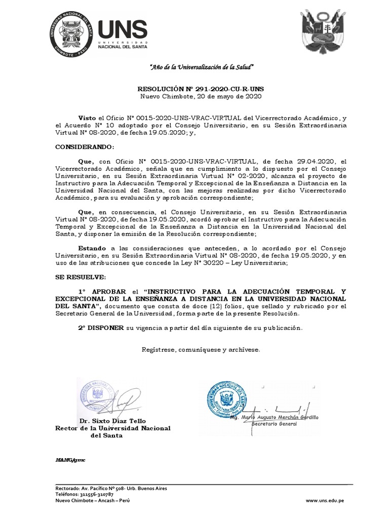 Instructivo para La Adecuacion Temporal y Excepcional de La Ense | PDF | Evaluación | Plan de ...