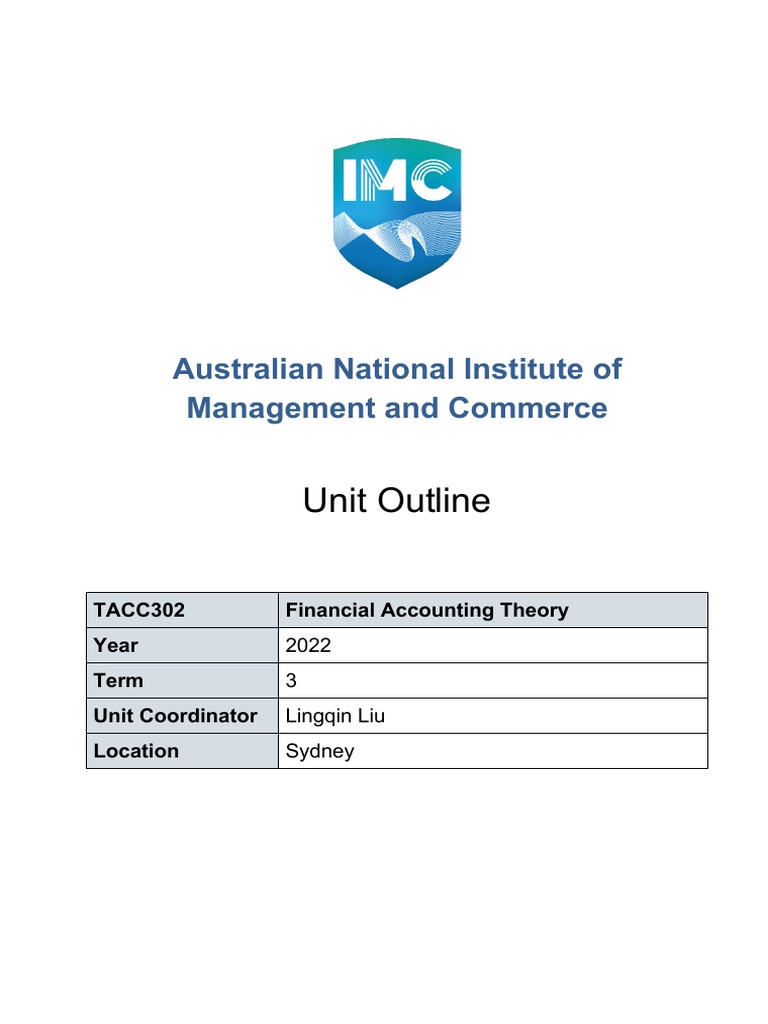 TACC302 2022 S3 Unit Outline | Descargar gratis PDF | Educational ...