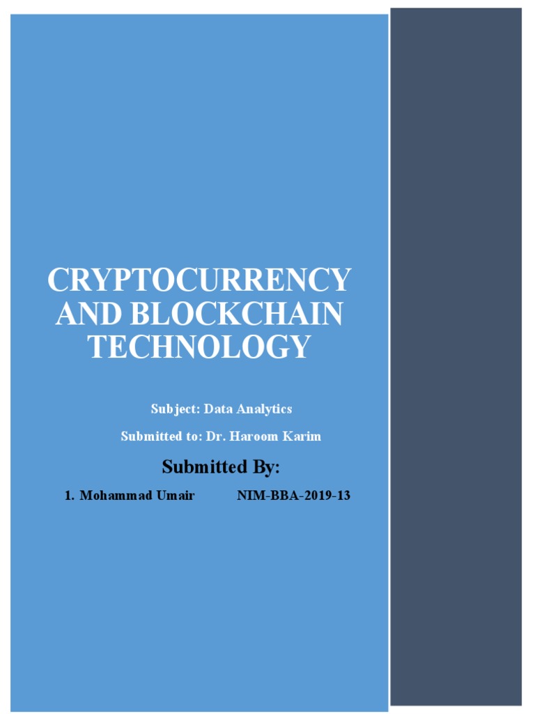 CRYPTOCURRENCY AND BLOCKCHAIN: A BASIC INTRODUCTION | PDF | Cryptocurrency | Bitcoin