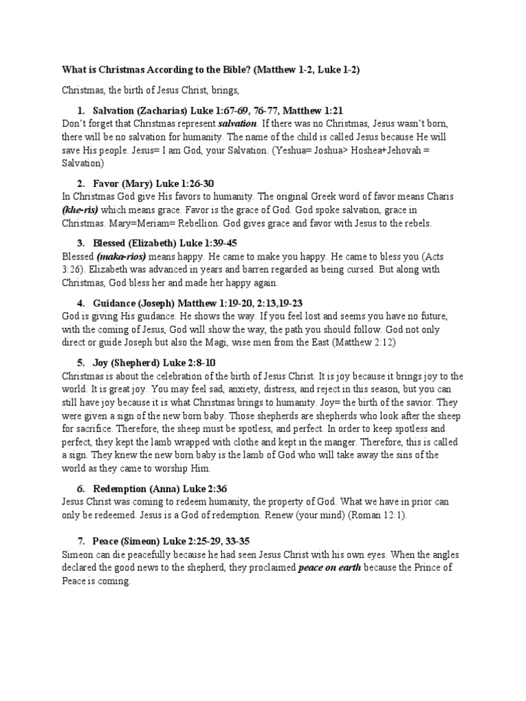 Biblical Insights on Christmas | PDF | Jesus | Nativity Of Jesus