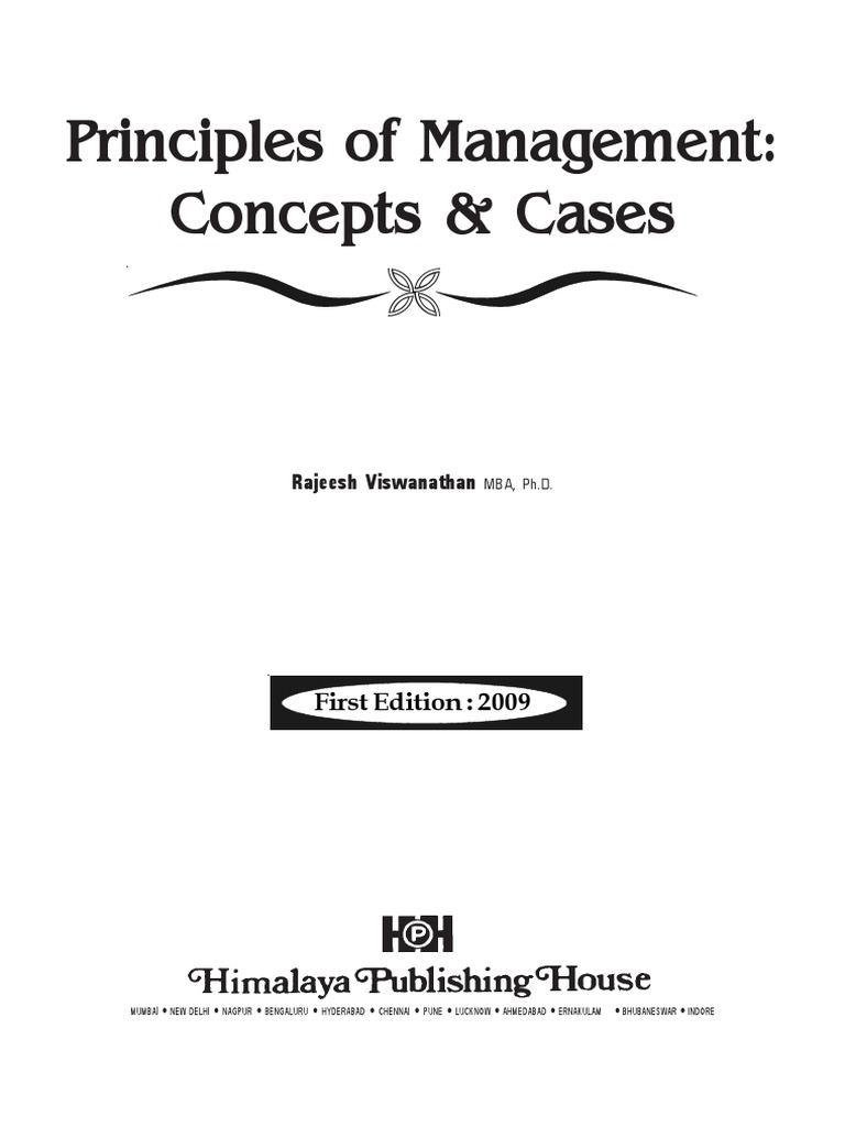 Principles of Management - Concepts & Cases (PDFDrive) | PDF ...